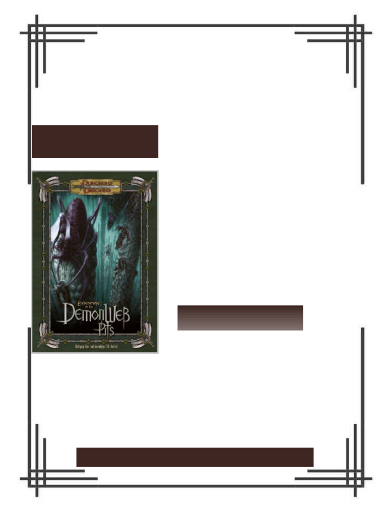 Expedition to the Demonweb Pits Dungeons Dragons d20 3 5 Fantasy ...