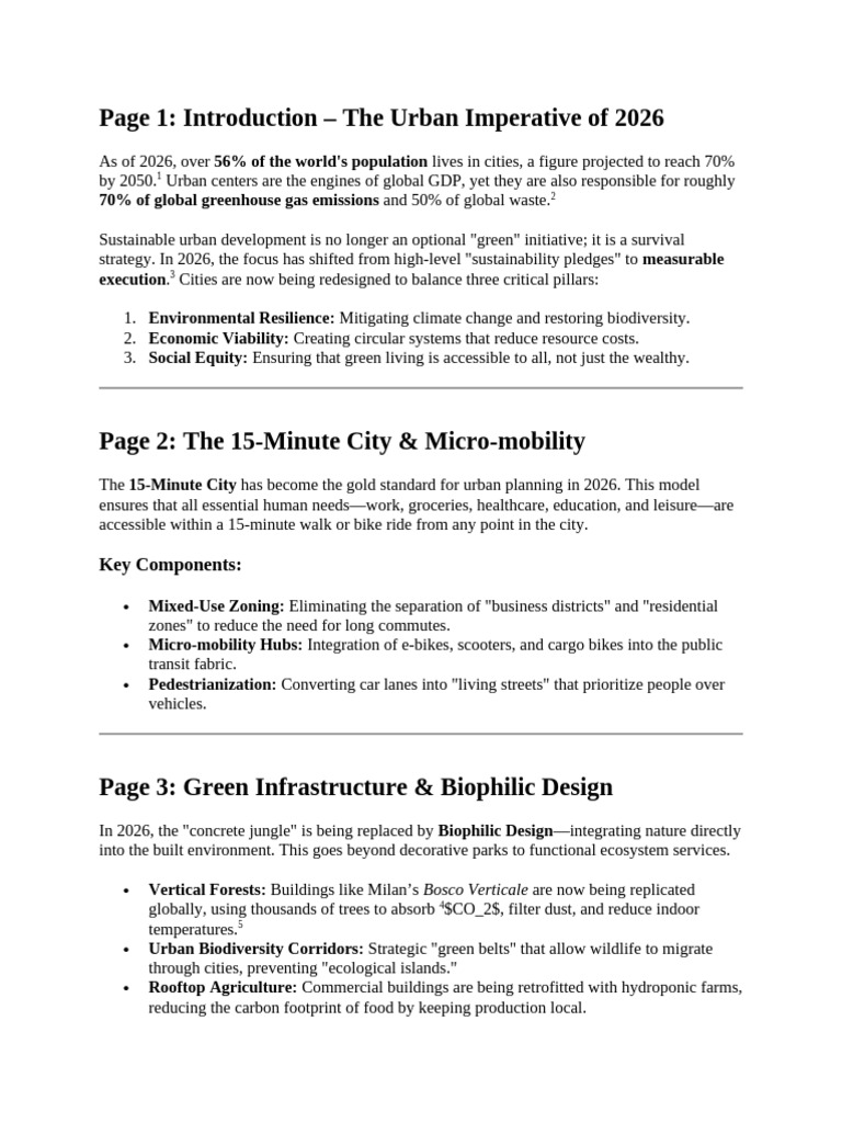 Sustainable Urban Development | PDF | Infrastructure | Sustainability