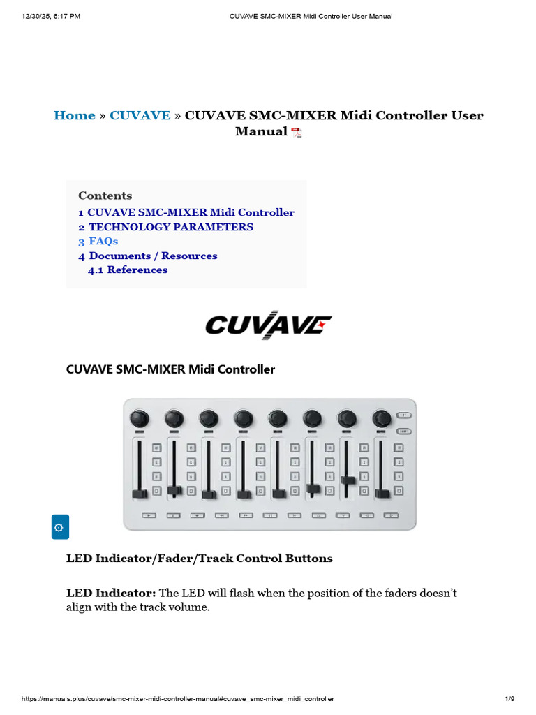 CUVAVE SMC-MIXER User Manual | PDF | Electromagnetic Interference | Radio