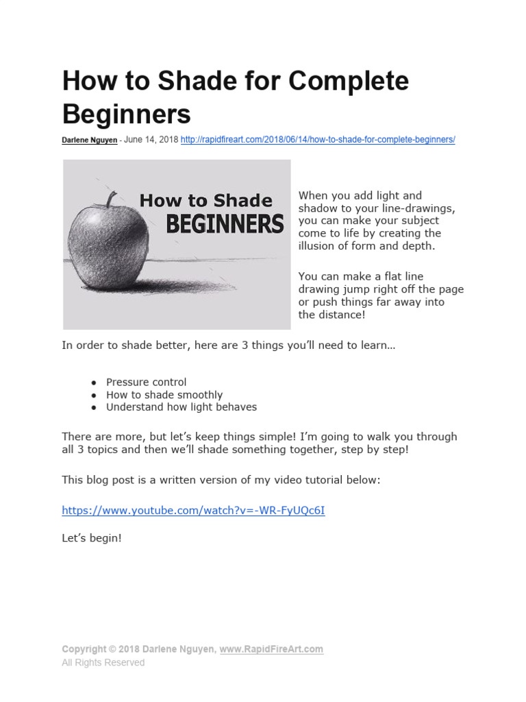 Beginner's Guide to Shading Techniques | PDF | Drawing | Shadow