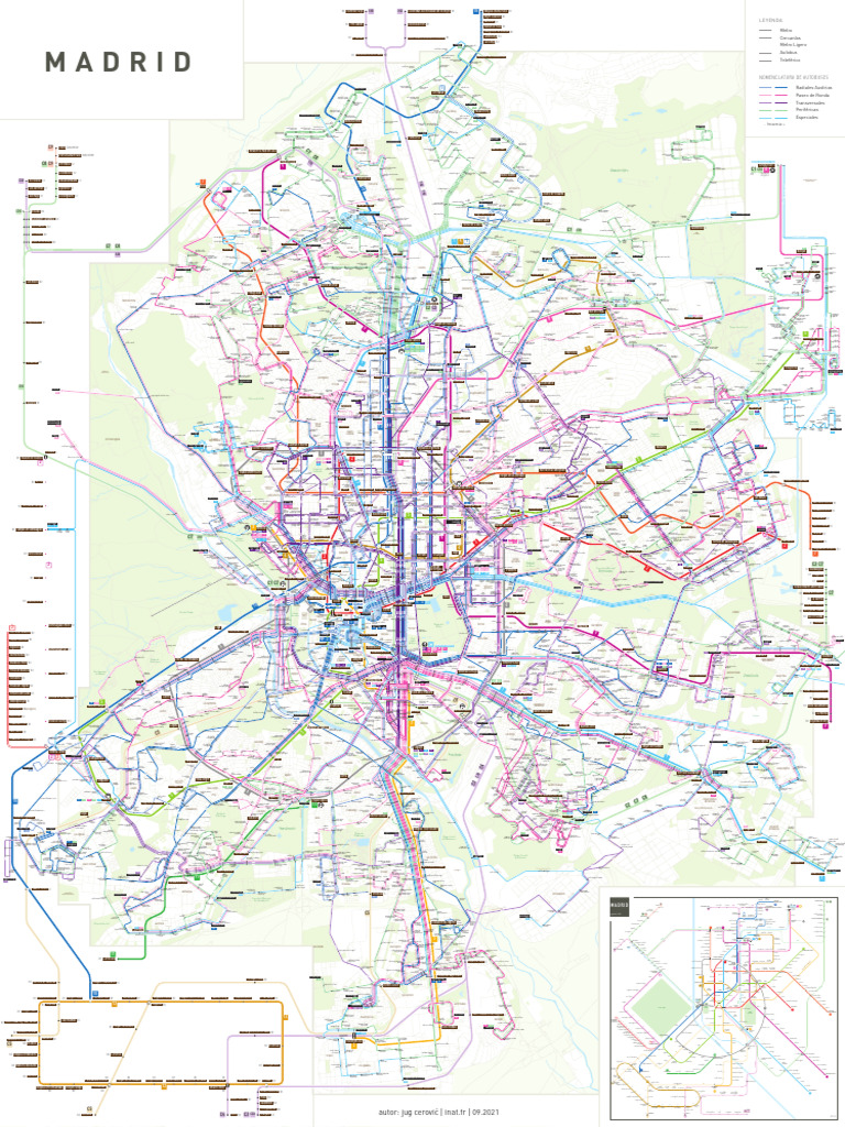 Madrid Mapa Autobus Metro | PDF