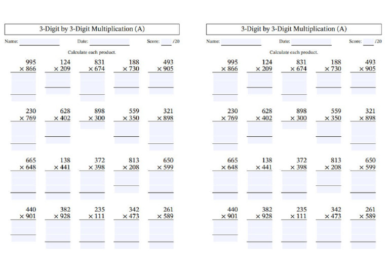 3x3 Math | PDF