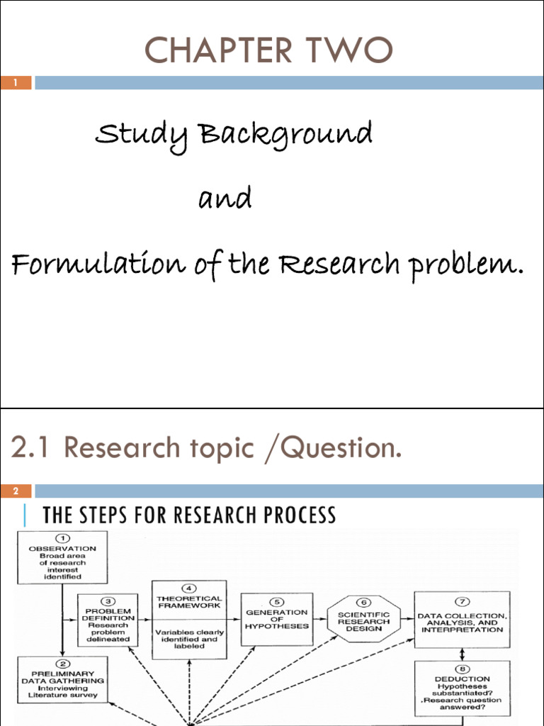 Chapter 2. Formulation of The Research Problem. | PDF | Level Of ...
