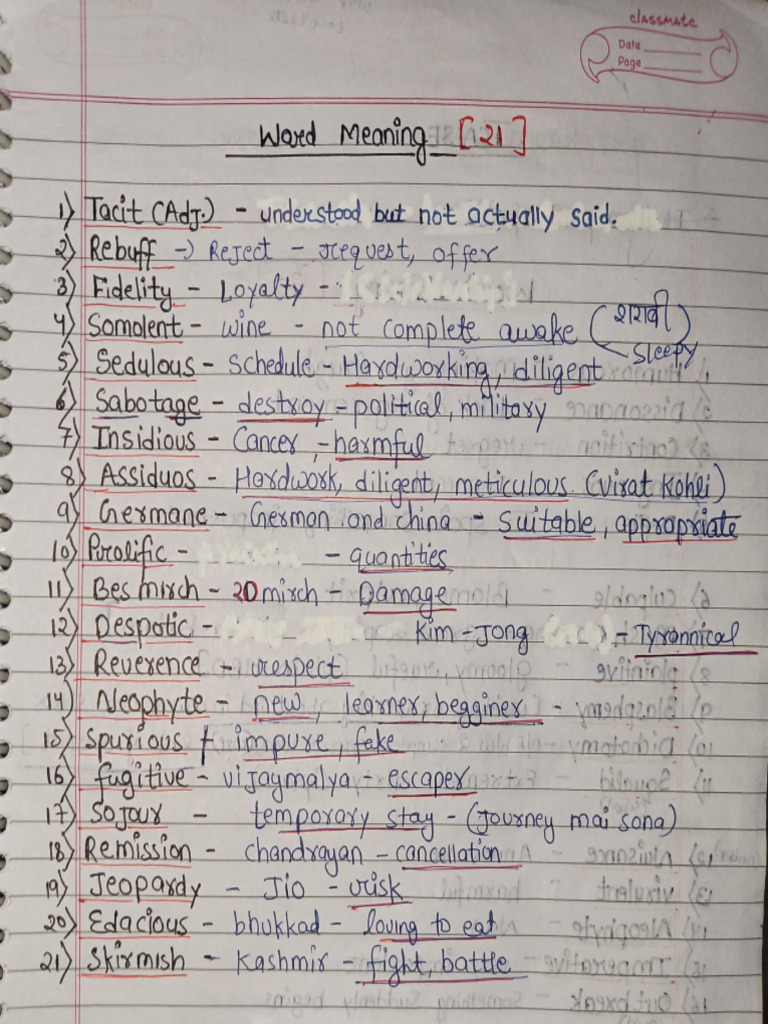 Word Meanings by Anand Sir 2025 | PDF