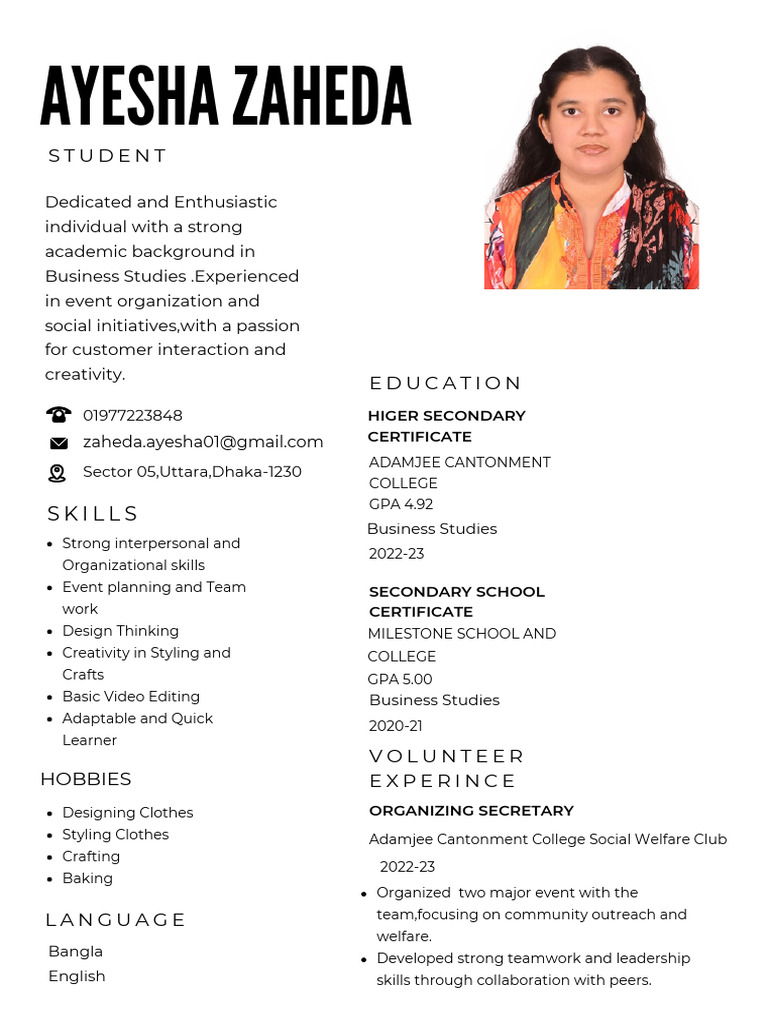 White Simple Minimalist Business CV Resume | PDF
