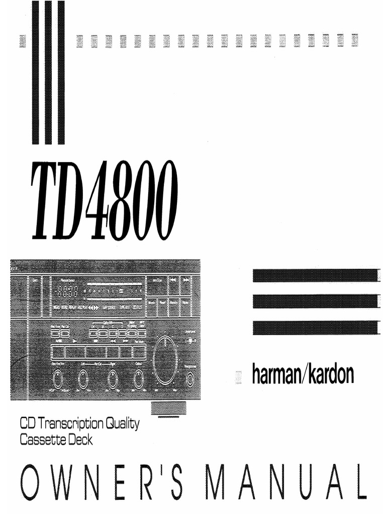 TD 4800 HK Om | PDF