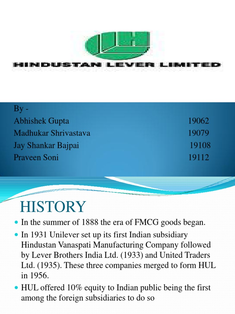 Hul Case Study | PDF | Unilever | Mergers And Acquisitions