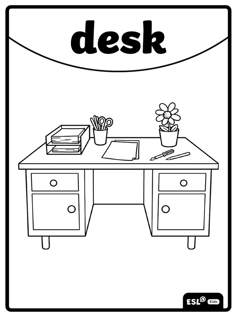 BW Posters Things in The Classroom Pictures To Label and Colour | PDF