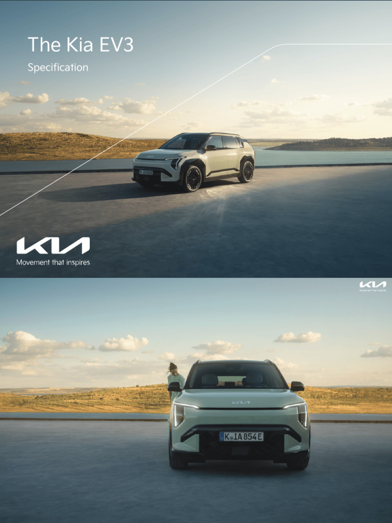 Kia EV3 Specifications and Features Guide | PDF | Trunk (Car) | Motor ...