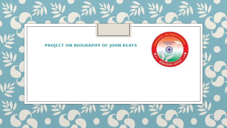 Project On Biography of John Keats | PDF