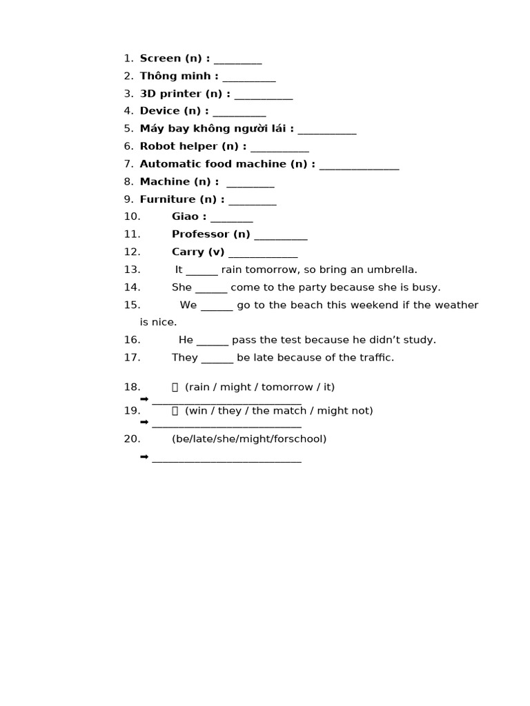 Test Lesson 2 Unit 9 | PDF