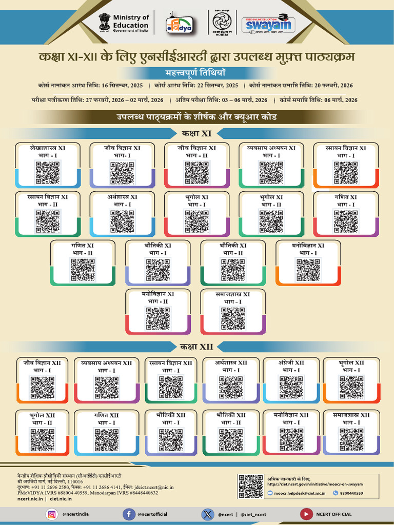 Swayam Course Flyer-Hindi | PDF