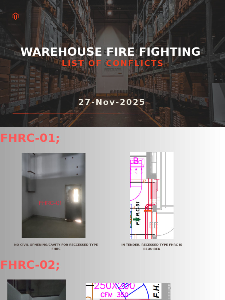 Warehouse Fire Fighting Conflicts List | PDF