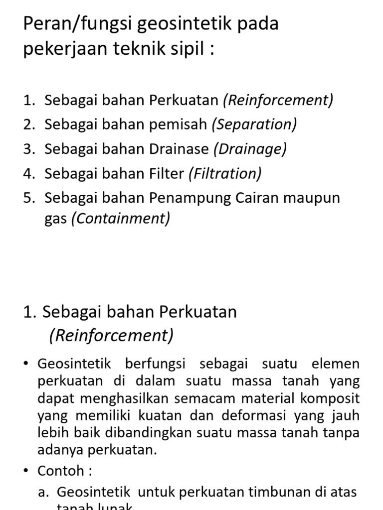 Perbaikan Tanah Dengan Perkuatan Geosintetik - 2 | PDF