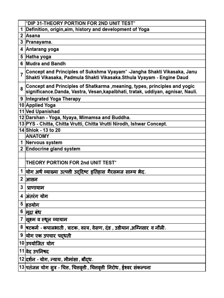 2nd Unit Test Theory Portion-1 | PDF