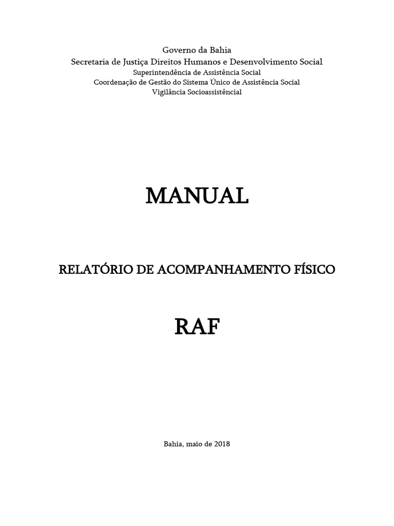 Manual Do Raf 2018 | PDF | Família | Adolescência