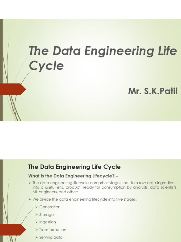 Data Engineering Lifecycle Explained | PDF | Metadata | Product Lifecycle