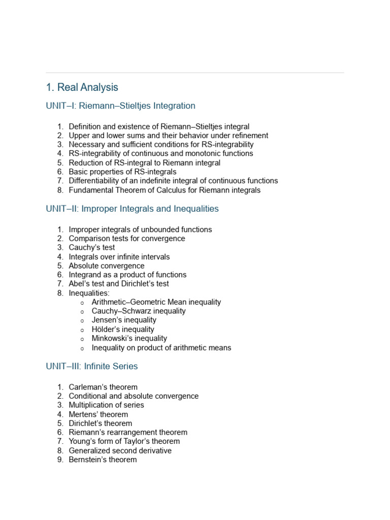Advanced Topics in Real Analysis and Algebra | PDF | Group (Mathematics ...