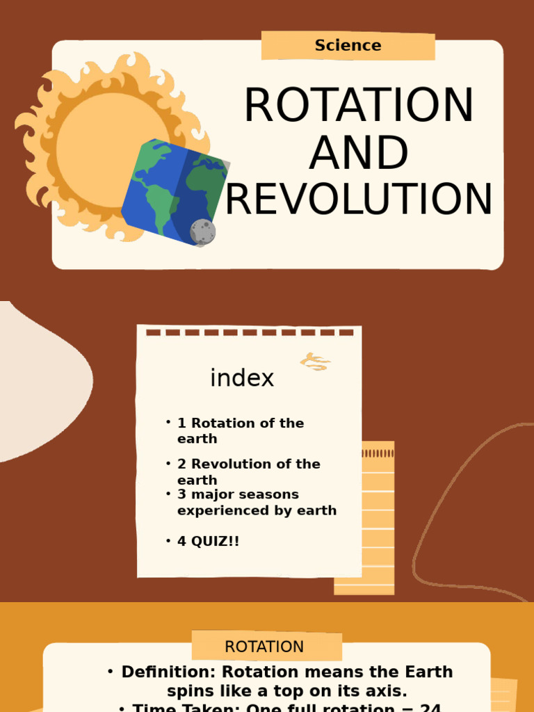 Rotation and Revolution | PDF