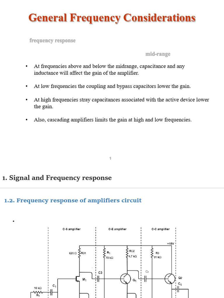 Amplifier Frequency Response Analysis | PDF | Amplifier | Electronic Filter
