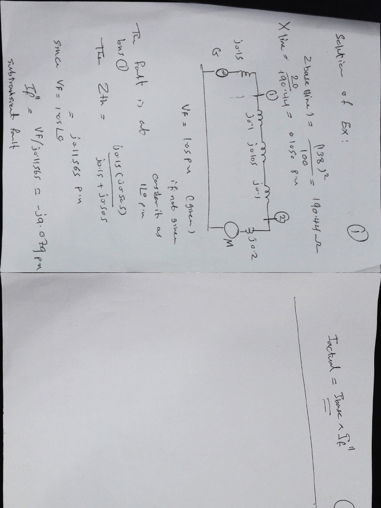 Fault Analysis Example Solution the Last Lecture | PDF