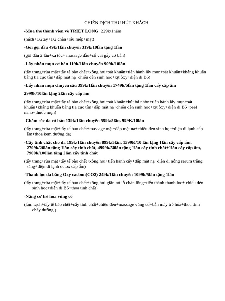 Chiến Dịch Thu Hút Khách | PDF