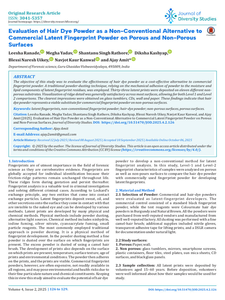 Evaluation of Hair Dye Powder as a Non Conventional Alternative to ...