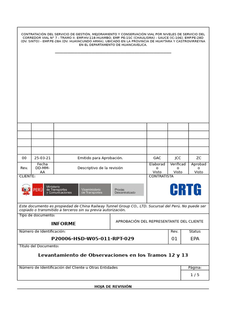 p20006-Hsd-w05-011-Rpt-029 - Inspección Inopinada de Ia - Tramo 12 y 13 ...