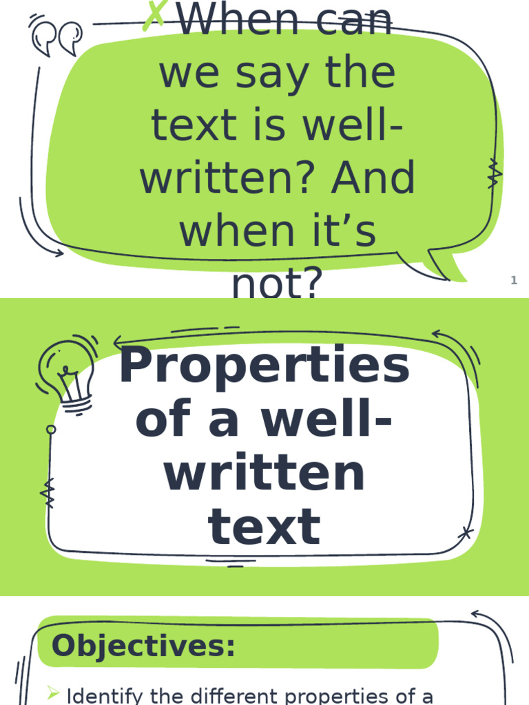 Properties of Well-Written Texts | PDF | Punctuation | Linguistics