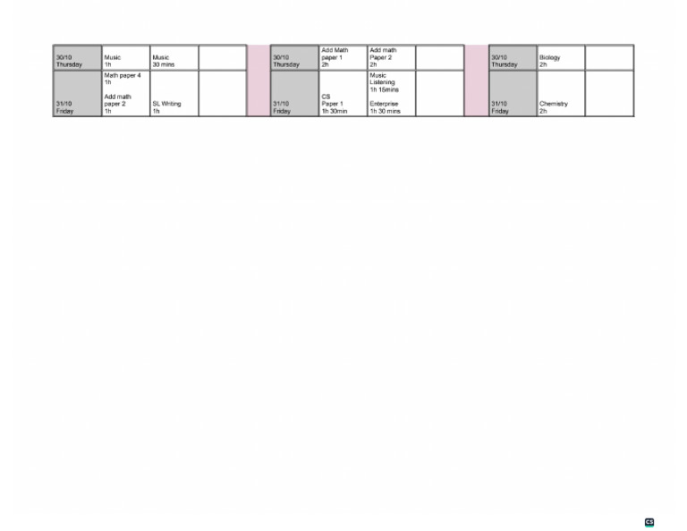 SA-1-Exam Timetable - HS_2 (3) | PDF