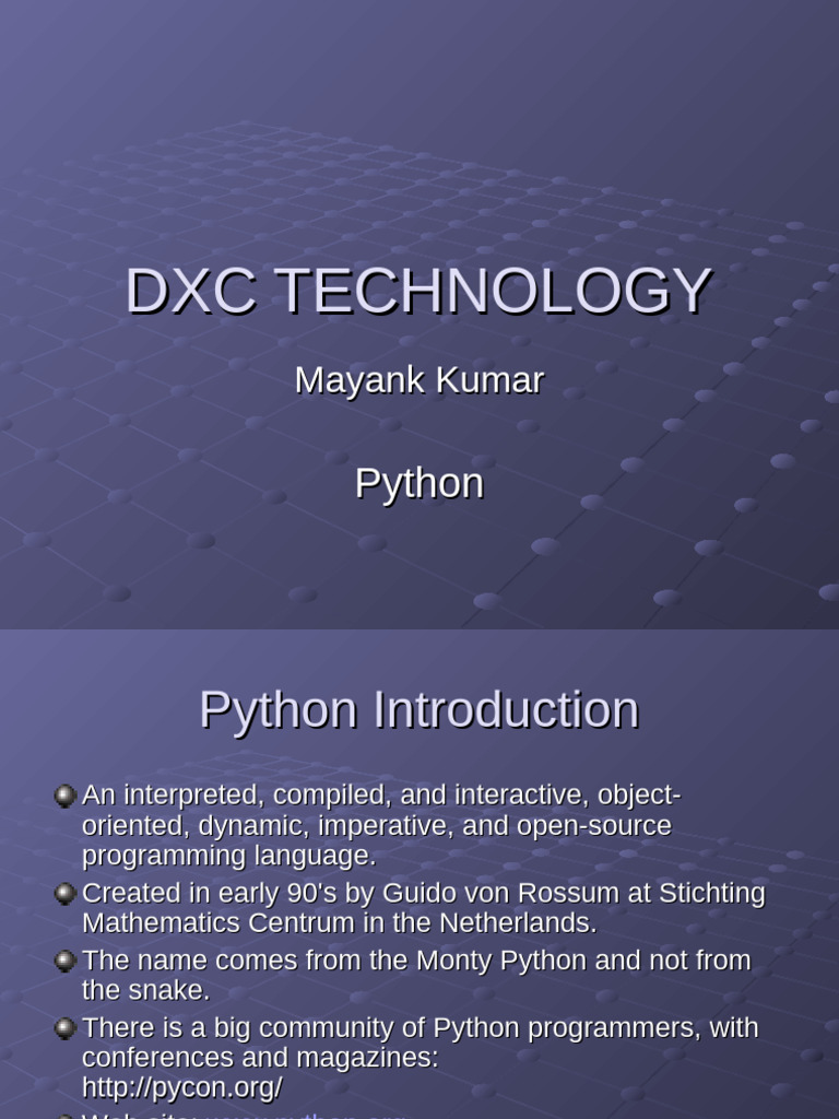 Python Programming Overview and Features | PDF | Data Type | Python ...