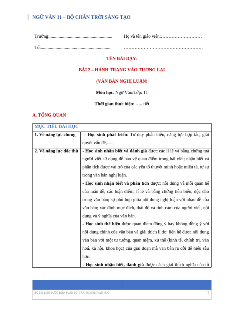 Giao an Tong Hop | PDF