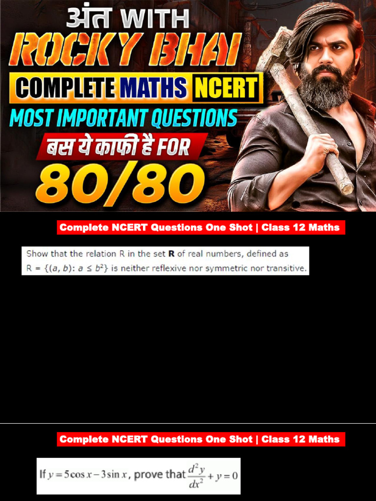 Complete NCERT Class 12 Maths One Shot | PDF