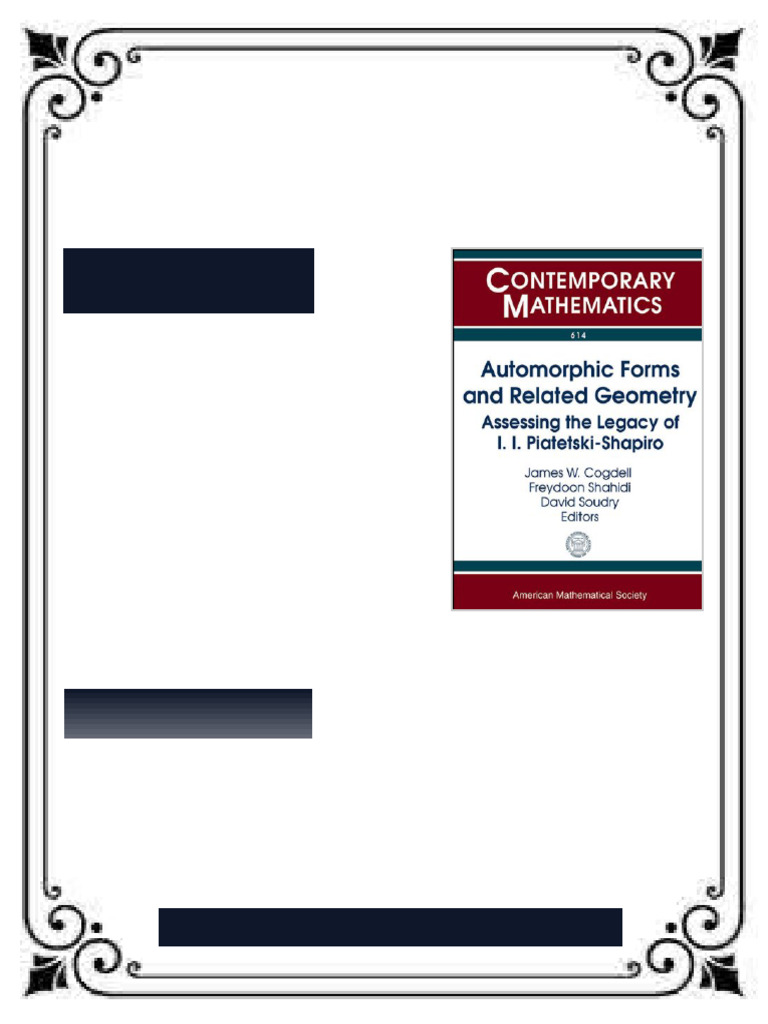 Automorphic Forms and Related Geometry Assessing the Legacy of I I ...