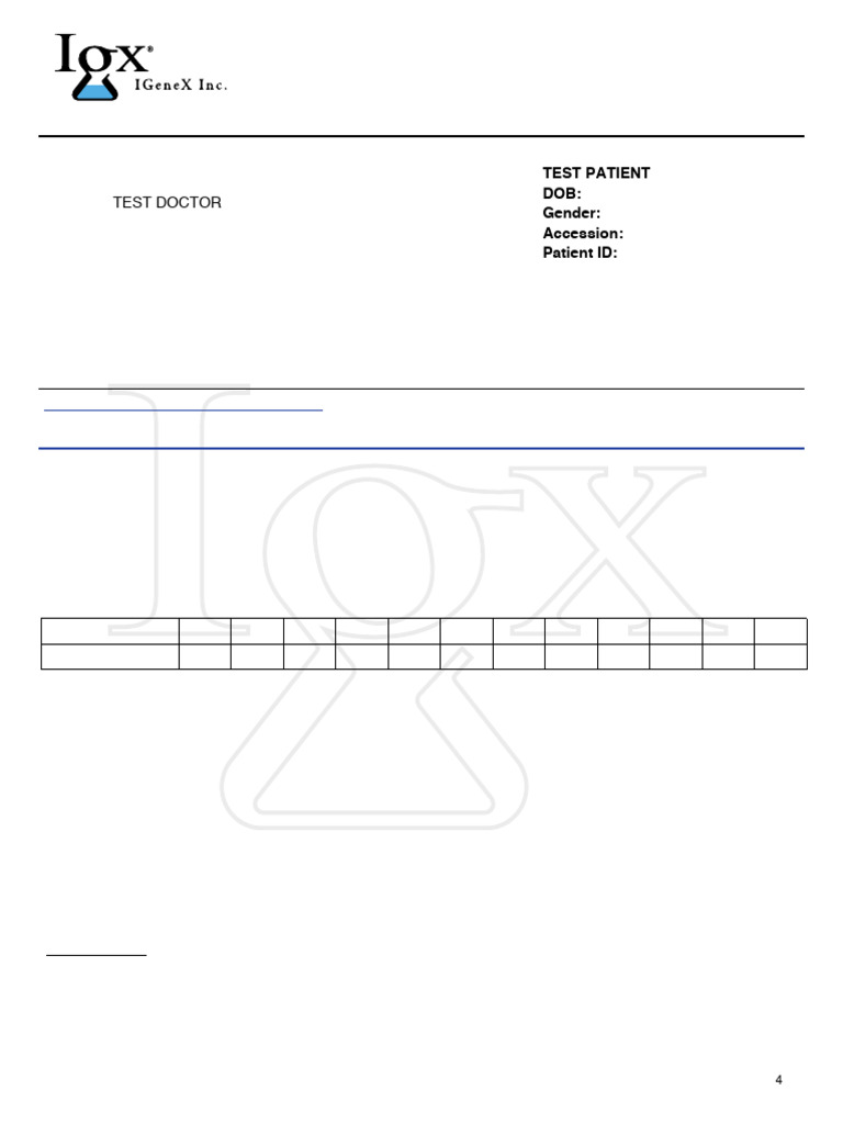 Igenex Lyme ImmunoBlot Panel 4 Sample Report | PDF | Lyme Disease ...