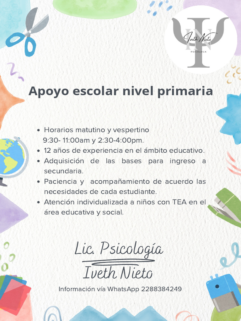Documento A4 Portada de Proyecto Escolar Infantil Acuarela Multicolor ...