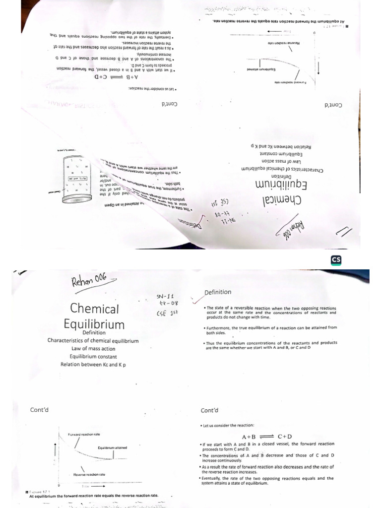 Chemical Equilibrium | PDF
