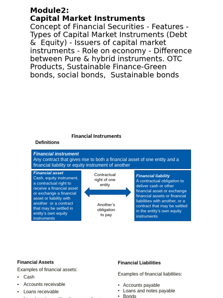 Module 2 - Financial Instruments 2 | PDF | Bonds (Finance) | Securities ...