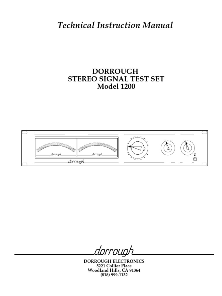 1200 Dorrough | PDF | Amplifier | Decibel