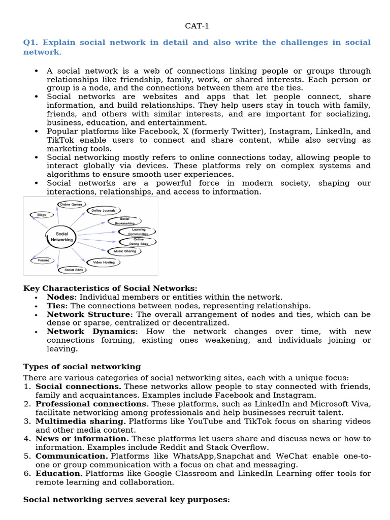 SN CAT-1 | PDF | Social Network