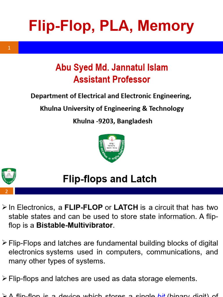 2. Flip-flop, PLA, Memory | PDF | Random Access Memory | Computer Data ...
