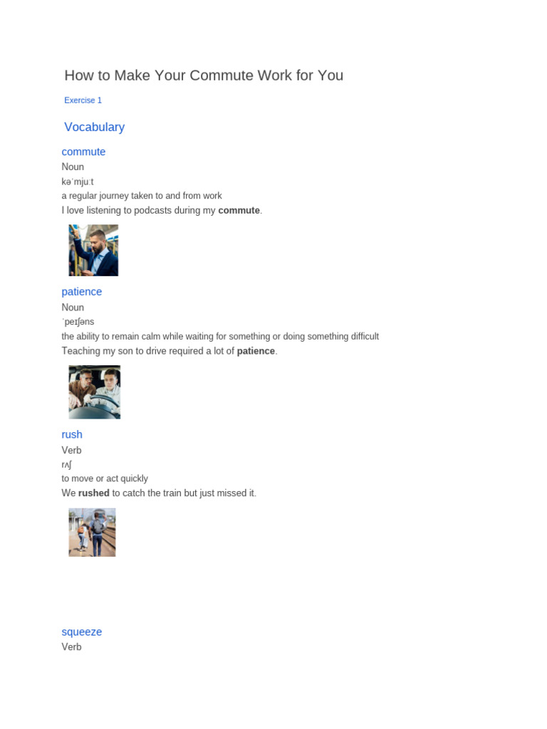 How to Make Your Commute Work for You | PDF | Linguistic Typology ...