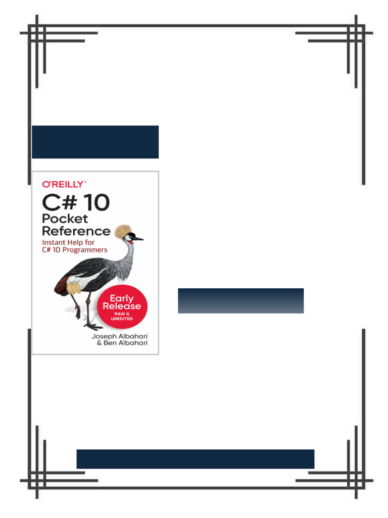 C# 10 Pocket Reference Joseph Albahari & Ben Albahari eBook complete ...