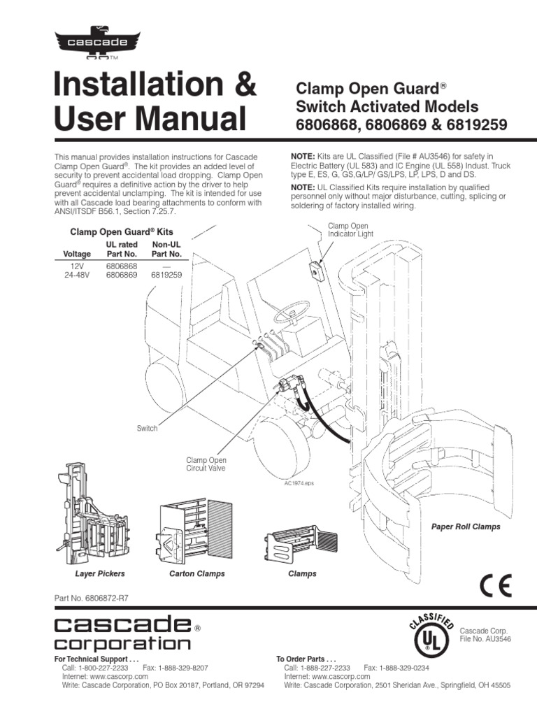Cascade Clamp Open Guard Install-user Manual | PDF | Valve | Fuse ...