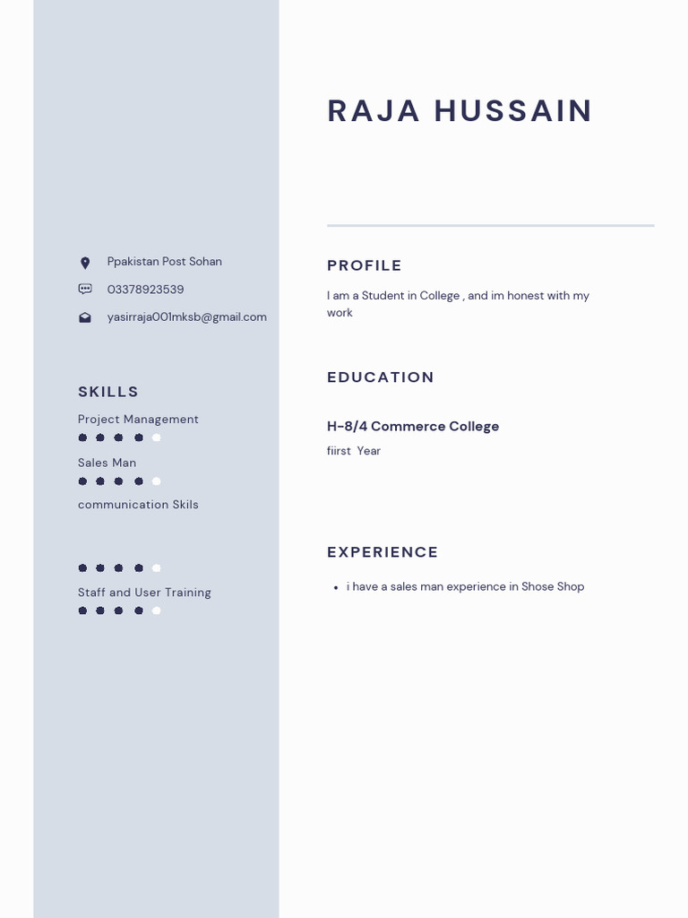 Grey Minimalist Professional Resume Document A4 (1) | PDF