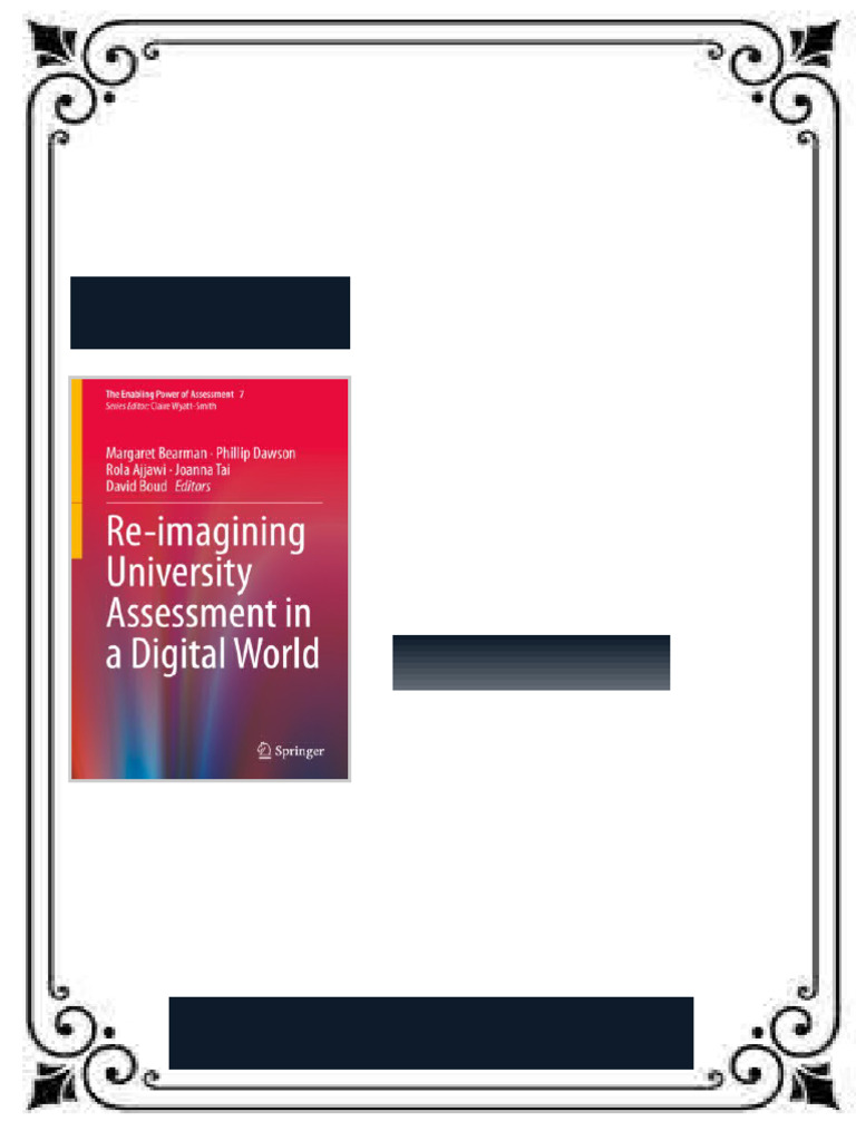 Re imagining University Assessment in a Digital World Margaret Bearman ...