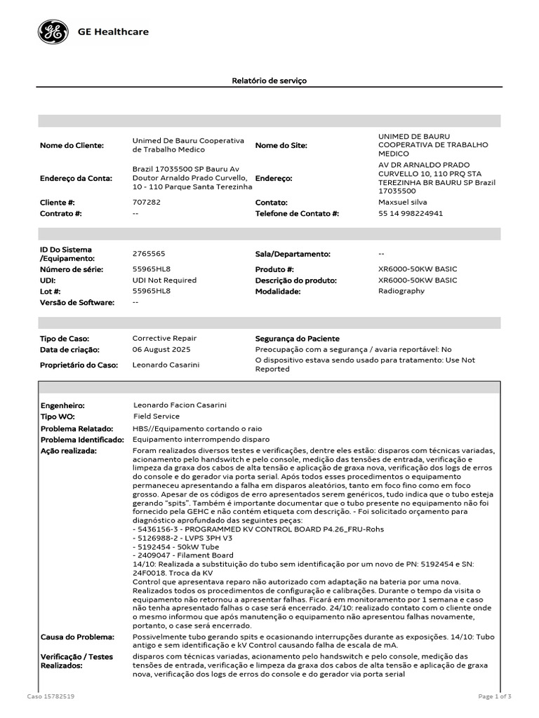 Service Report of 2765565_15782519_WO-17433551-2(1) | PDF | Informática ...
