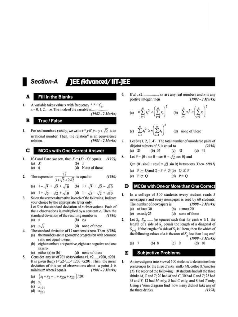 Chapter 22 - Sets, Relations, Statistics & Mathematical Reasoning - IIT ...