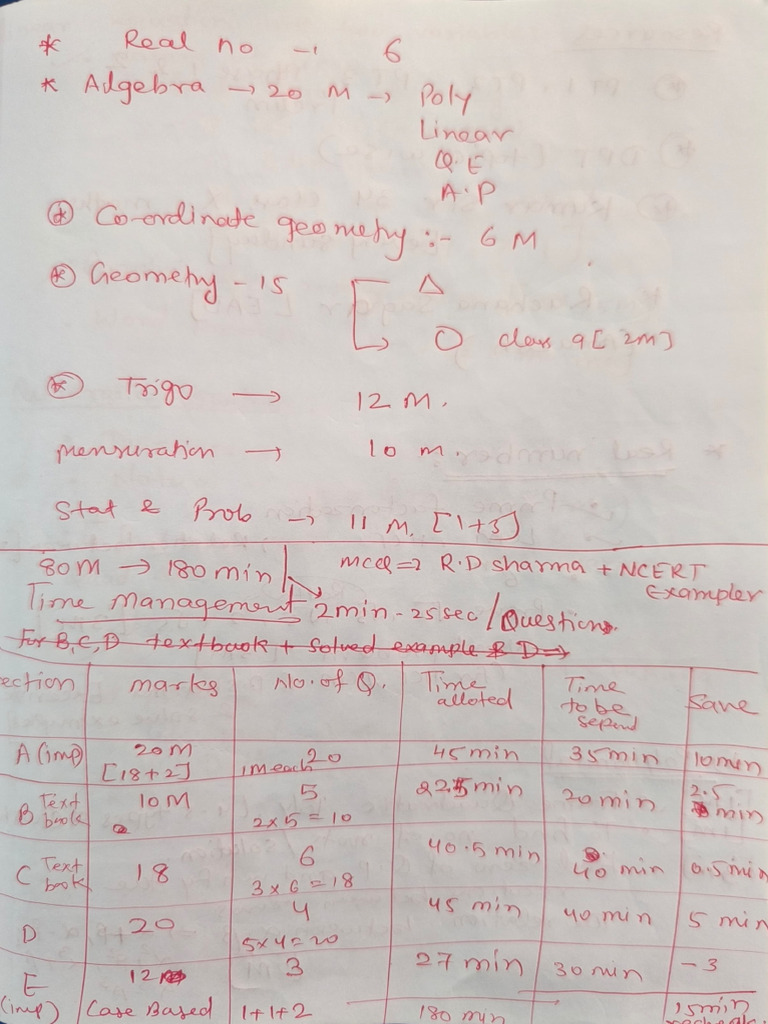 10th CBSE Board Preparation (1) | PDF