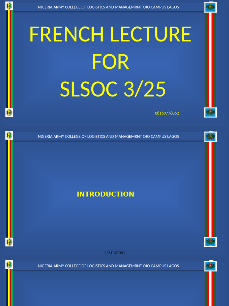 FRENCH LECTURE SLIDE | PDF | Foods
